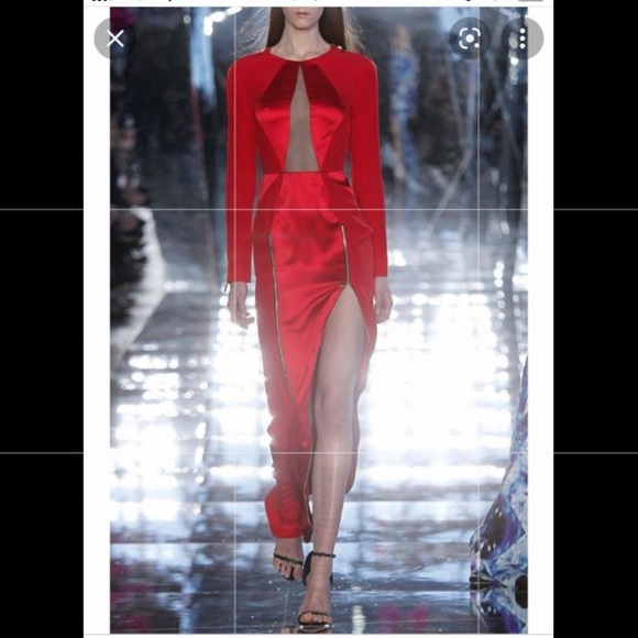Gabriela Candena | Dresses | Gabriela Cadena Stunning Silk Red Gown ...